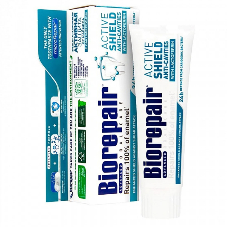 Зубная паста Biorepair Advanced Active Shield Anti-Cavities with ...